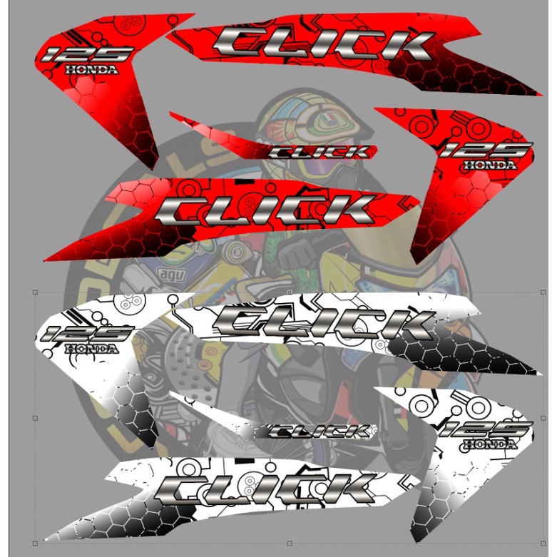 honda click stock decals 3333 bikcol decals | Shopee Philippines