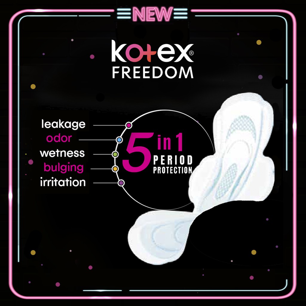 Kotex Freedom Ultrathin Sanitary Napkins 28cm - 8 Pads x 2 Packs (16 Pads) | Shopee Philippines