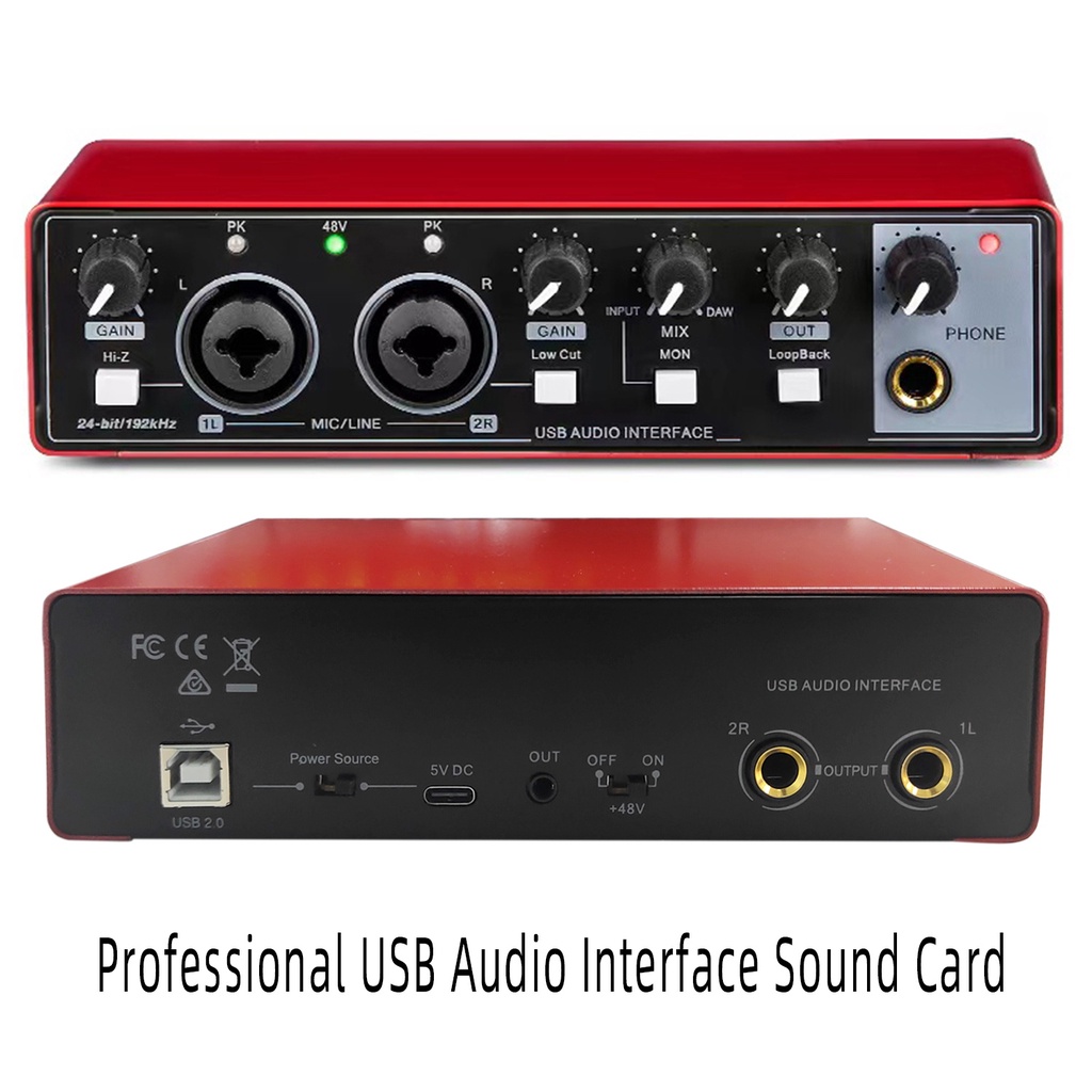 Audio Interface for Recording Portable Professional Sound Card with ...