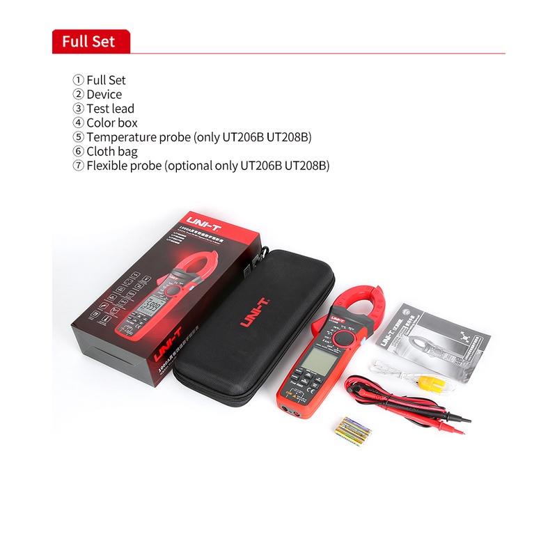 UNI-T UT206B UT207B UT208B 1000A True RMS digital clamp meter Smart ...