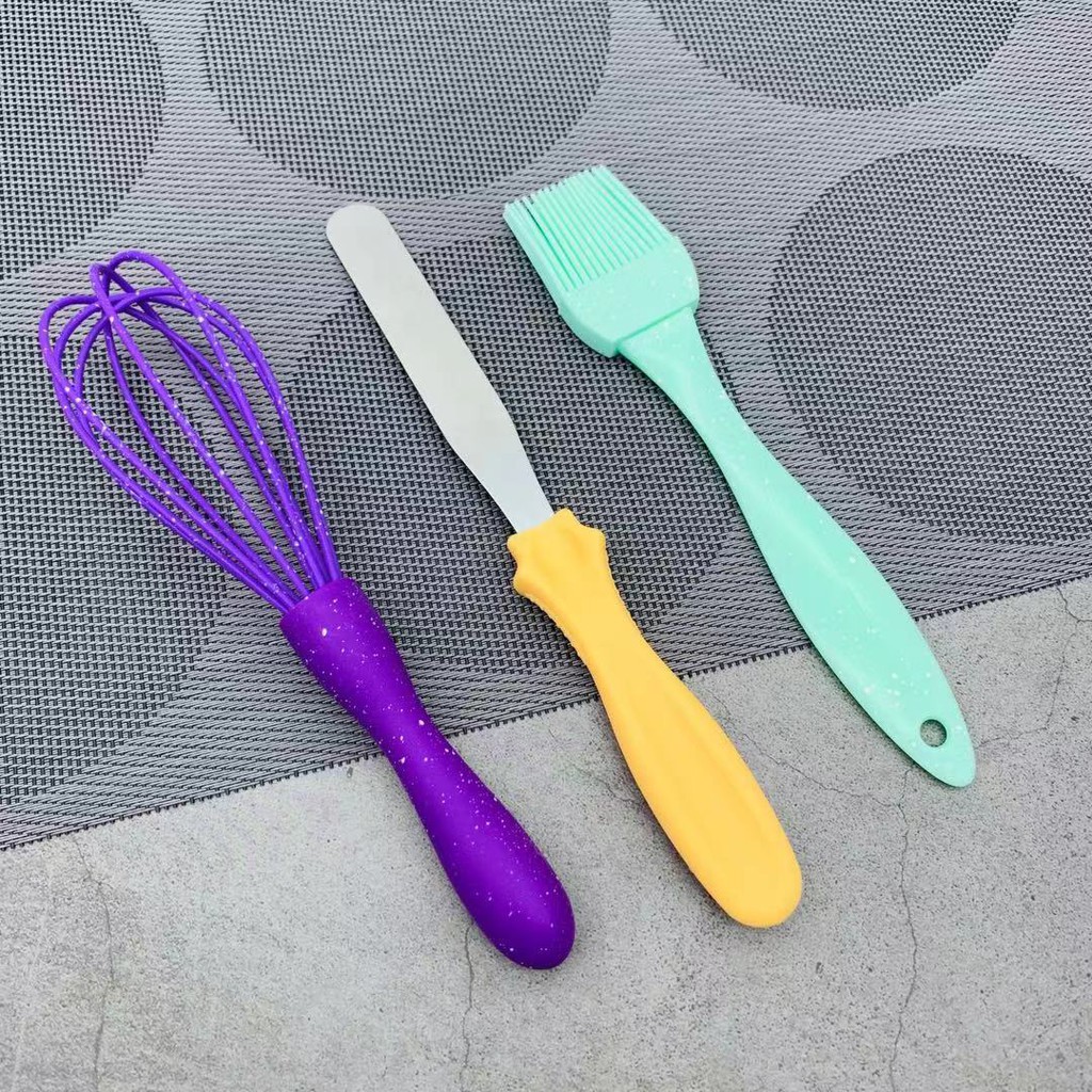3in1 cak Spatula+whish+silicone oil brush cake derator | Shopee Philippines