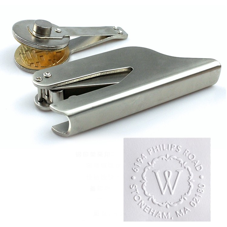 Customize Embossing Stamp with Your Logo Monogram Embosser Dry Seal for ...