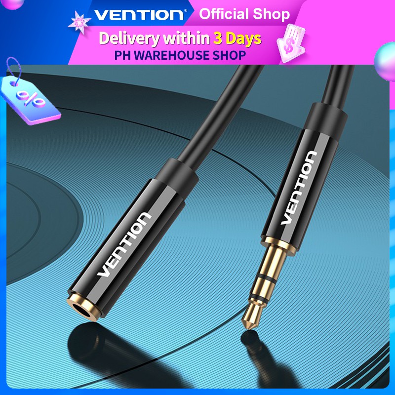 Vention Audio Cable Male To Female Stereo Cord Aux Extension 3.5Mm ...