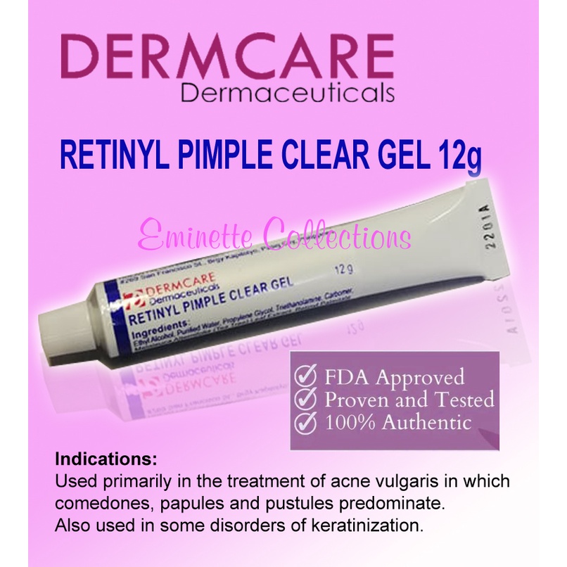 Dermcare Dermaceuticals Retinyl Pimple Clear Gel 12g /20g | Shopee ...