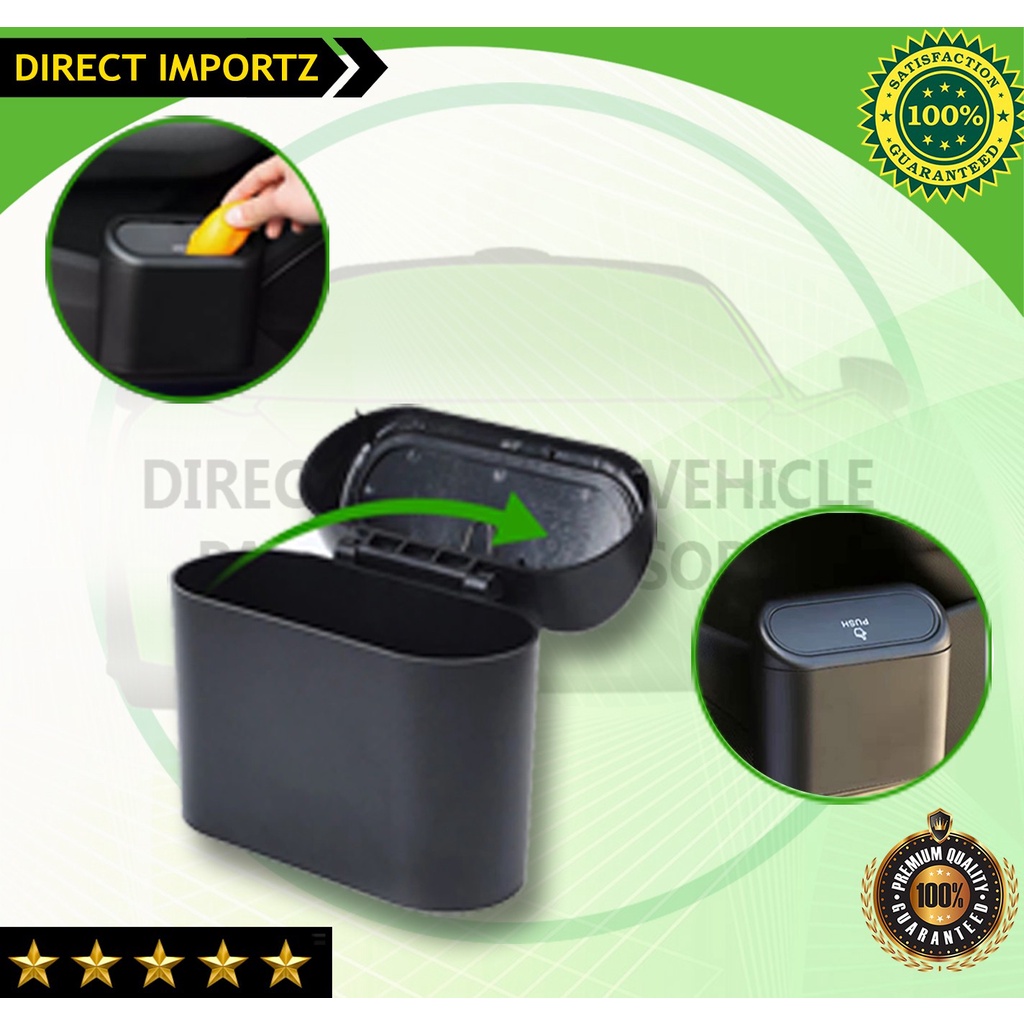 Car Trash Can with Lid Waterproof Mini Vehicle Trash Bin Car Dustbin ...