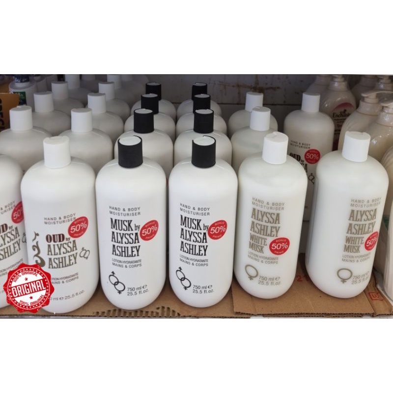 Alyssa Ashley Musk Hand & Body Moisturiser - 750 mL | Shopee Philippines
