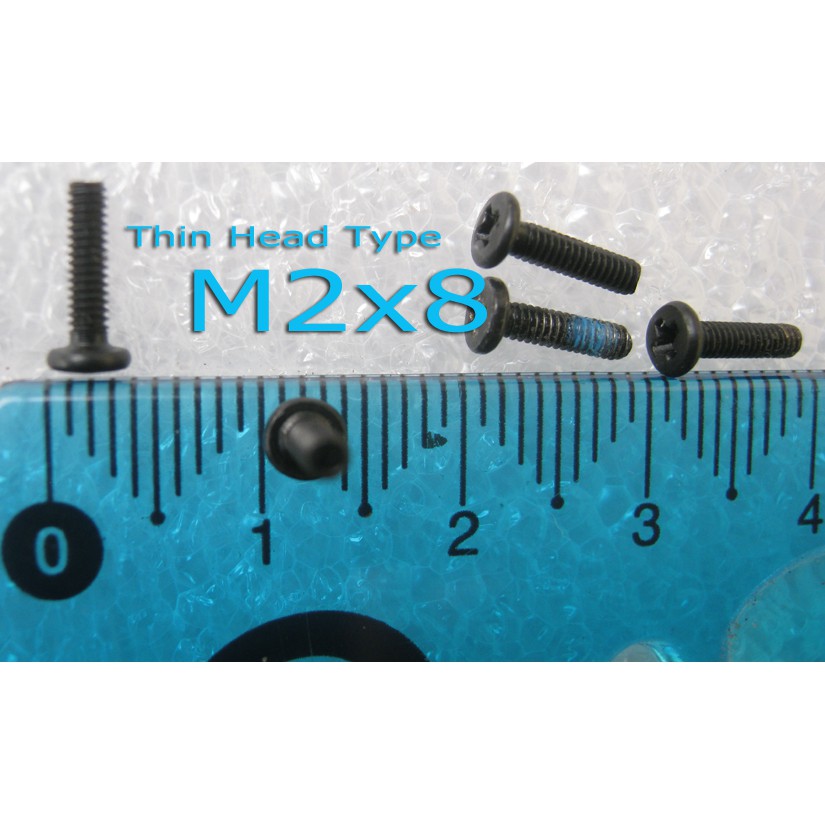 1pc Black Carbon Steel Bolts Screws Size m2x8 Black Spare Parts ...