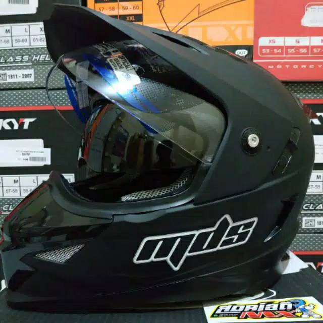Helmet MDS SUPER PRO BLACK DOFF DOUBLE VISOR Helmet TOURING MDS ...