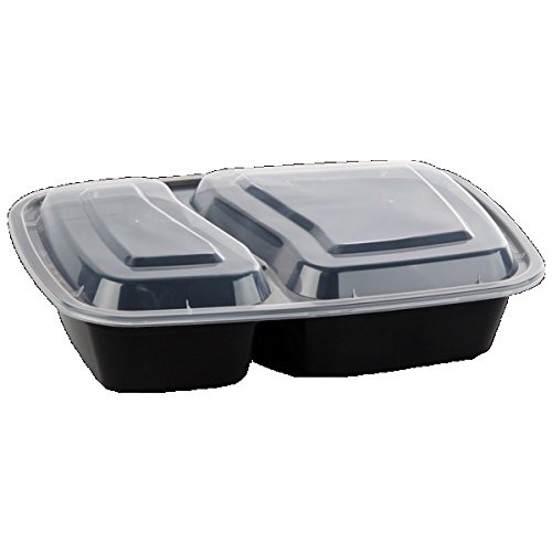 10pcs Black Microwavable Container with 2 COMPARMENT | Shopee Philippines