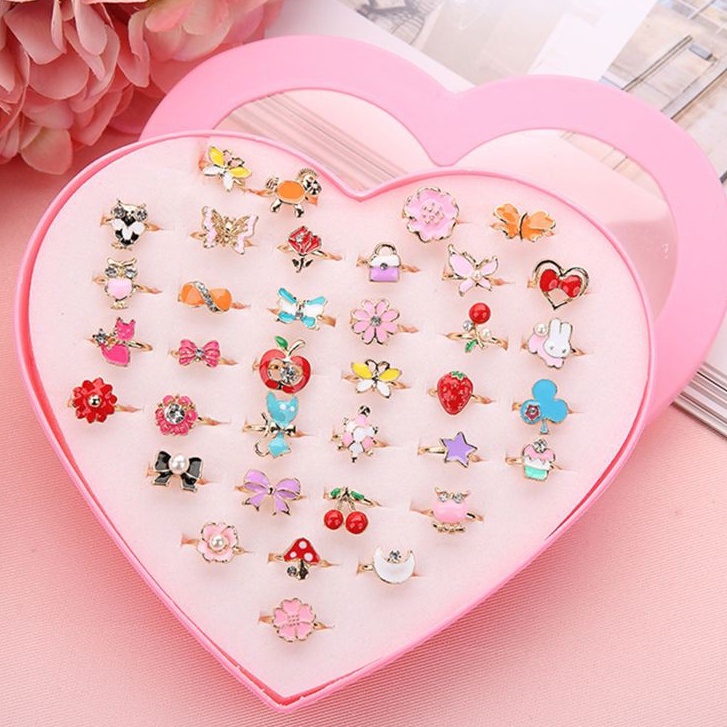 Fancy Adjustable Rings Party Favors Kids Girls Figures Toy | Shopee ...