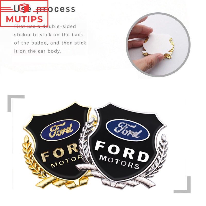 Ford 2Pcs Car 3D Metal Sticker Wheat Badge Logo For Ranger Territory ...