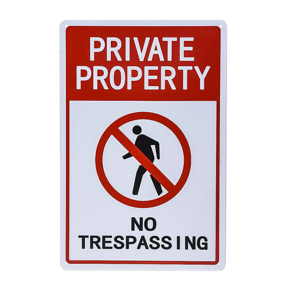 2024 Private Property Signs, No Trespassing Sign Metal Warning Trespass ...