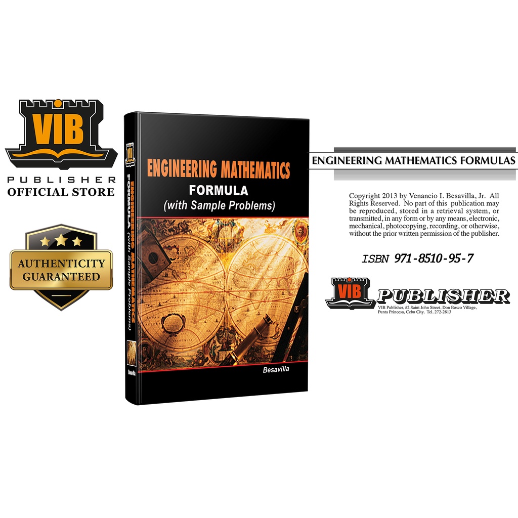 BESAVILLA Engineering Mathematics Formulas with Sample Problems ...