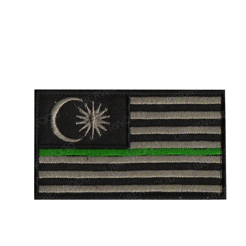 Malaysian Flag Embroidered Patches Skull Tactical Army Military Morale ...