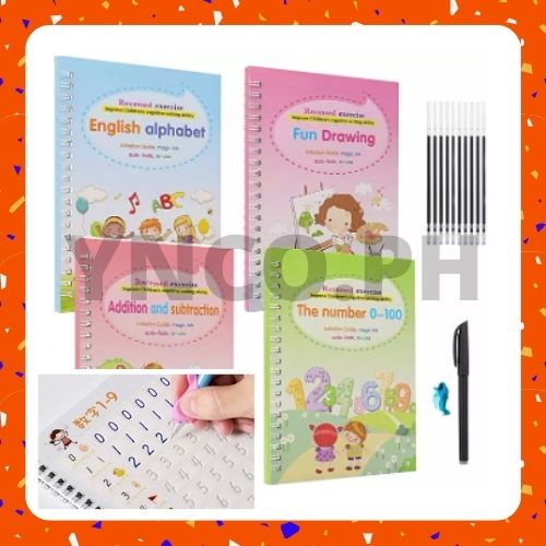 Worksheet For Kids 4+1 Tracing Notebook For Kinder Educational ...