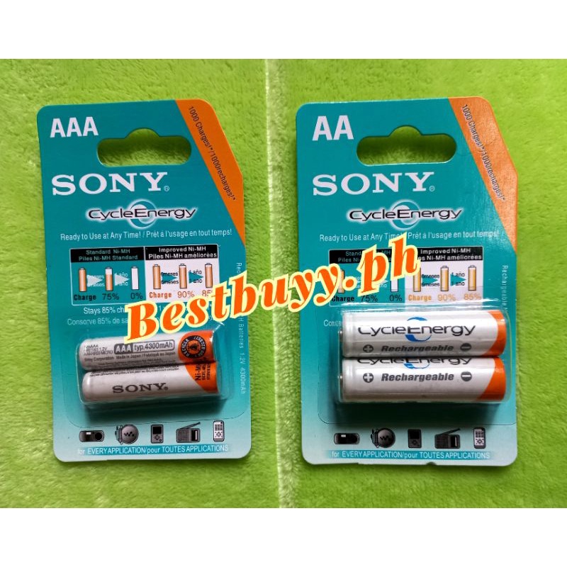 SONY AA - AAA Cycle Energy Rechargeable Battery | Shopee Philippines