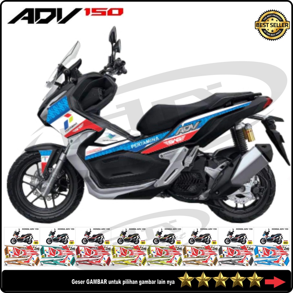 Honda ADV 150 Striping Sticker Variation Pertamina Mandalika Sticker ...
