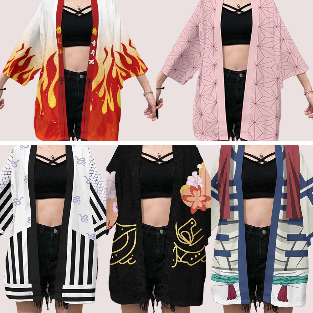 Anime Demon Slayer: Kimetsu no Yaiba Cosplay Costume Kimono Iguro ...