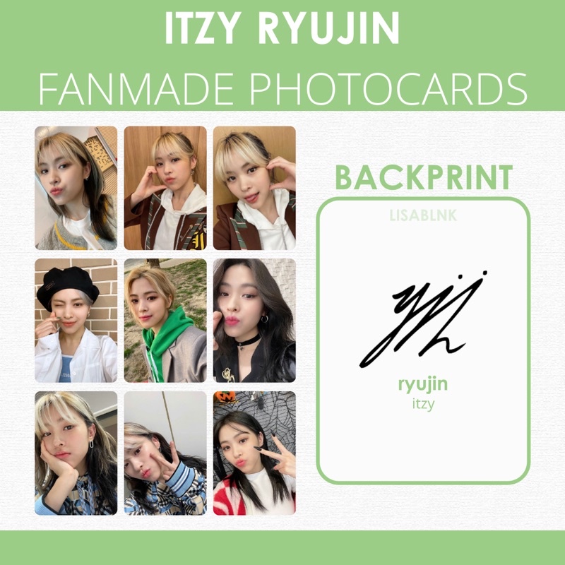 ITZY RYUJIN FANMADE PHOTOCARDS (UNOFFICIAL) | Shopee Philippines