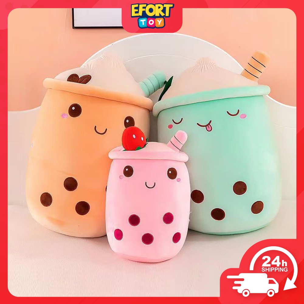 EFORT.TOYS Boba Doll Plush Toy Pillow Boba Birthday Patung Boba bubble ...