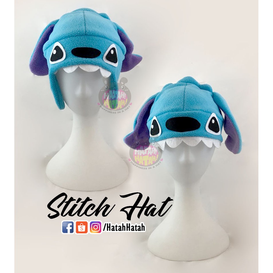 [Hatah Hatah] Stitch Fleece Hat | Shopee Philippines