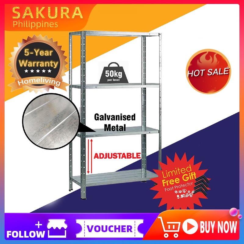 5 Layer Steel Shelf Rack Metal Rack Steel kitchen Storage shelf ...