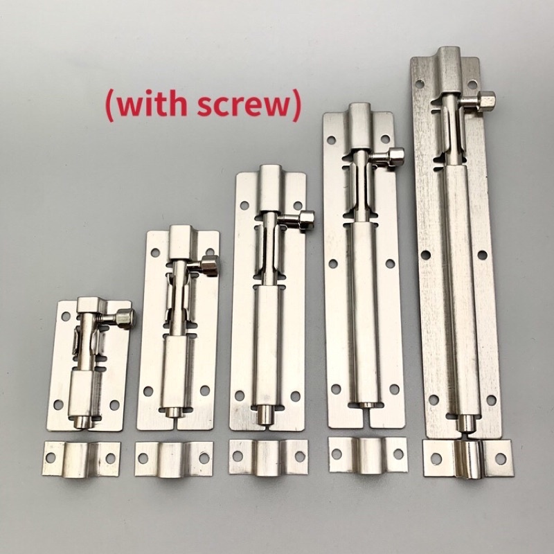 BARREL BOLT STAINLESS /2inch /3inch/ 4inch (with screw) | Shopee ...