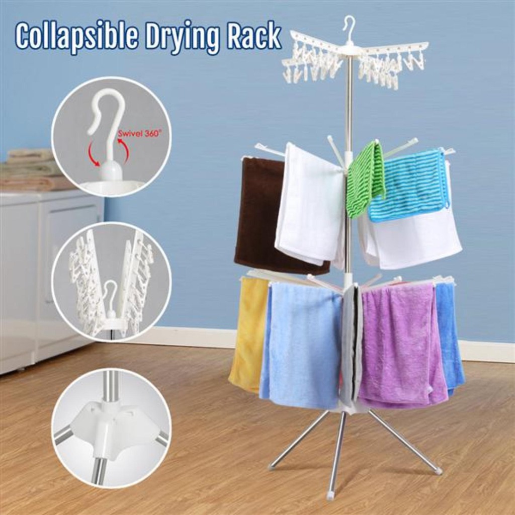 Tower Clothesline Rack/Portable Clothesline | Shopee Philippines