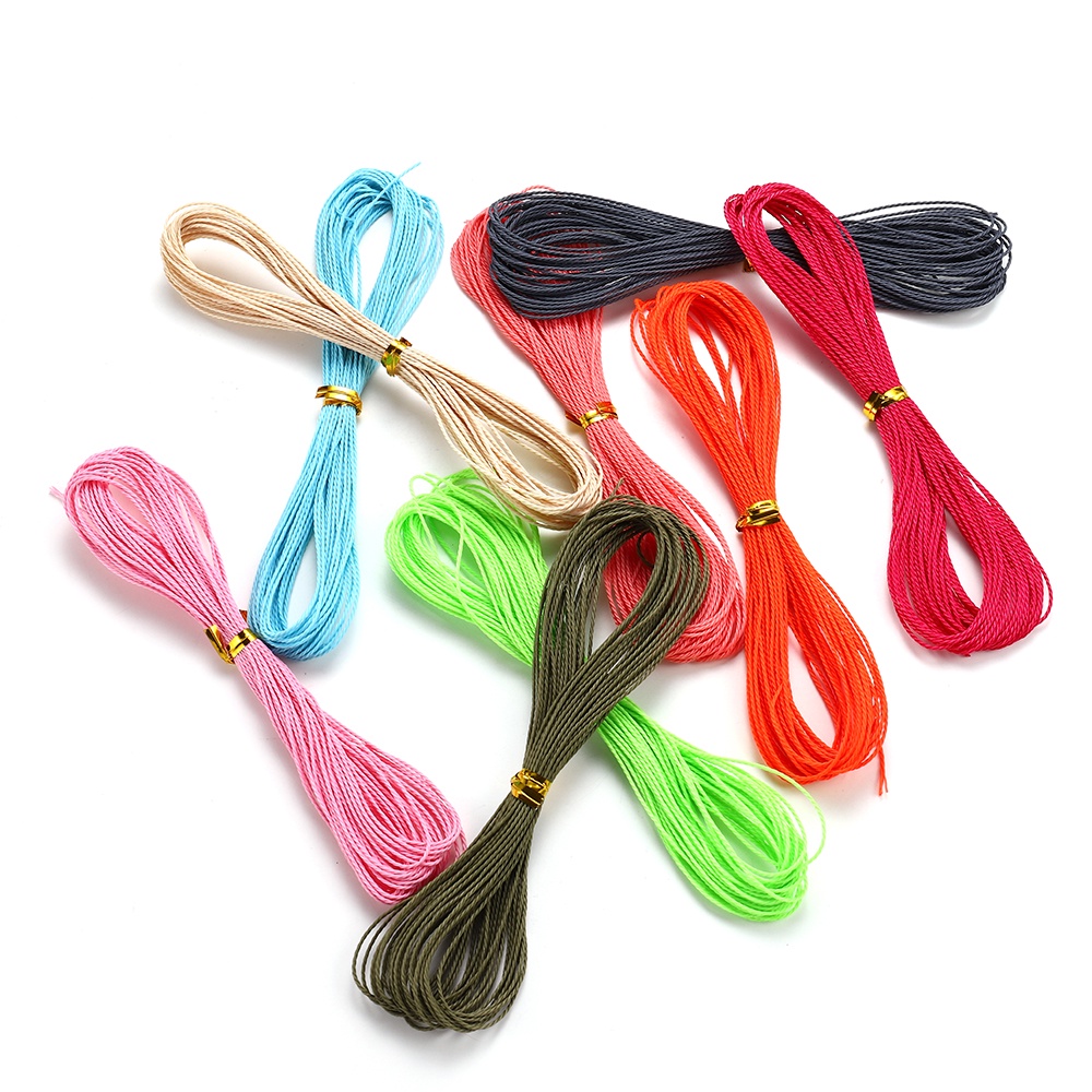 St.Kunkka 10m Lot 38 Colors Waxed Thread Wax Cotton Cord String Strap ...