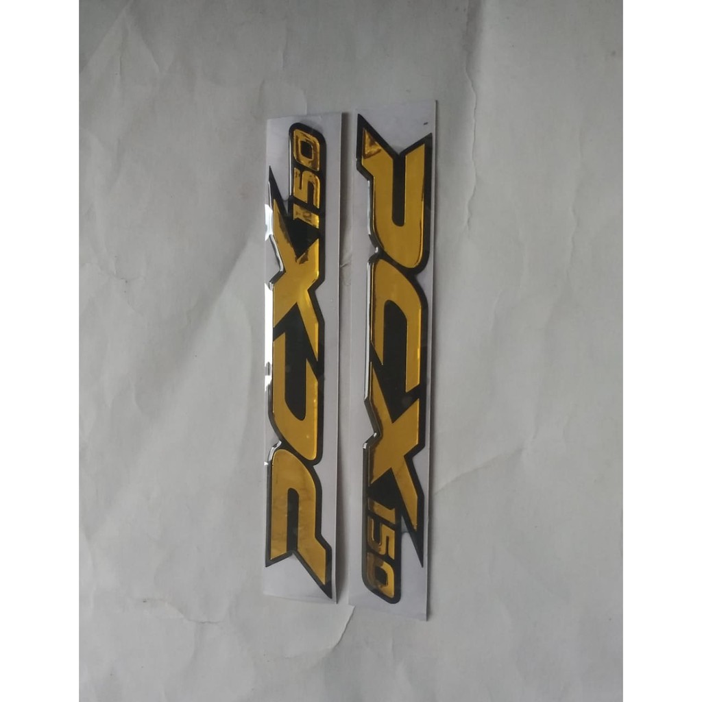 Honda pcx150 gold embossed logo emblem striping sticker | Shopee ...