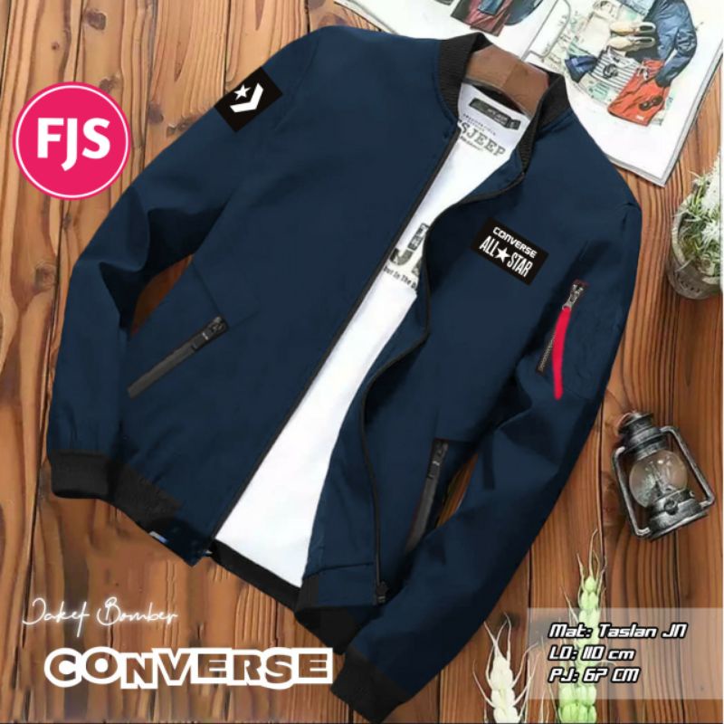 Star bomber / converse bomber jacket / converse / thick bomber jacket ...