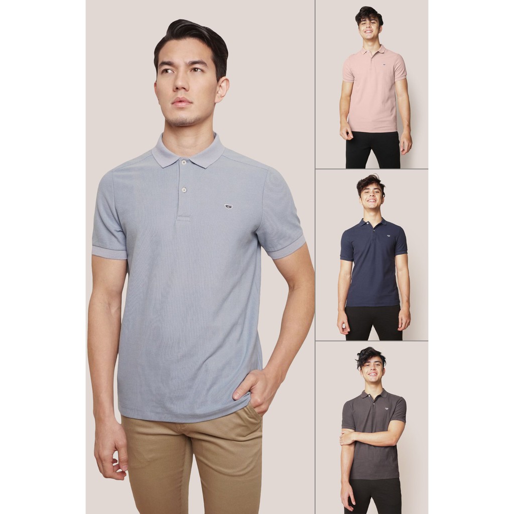 Memo Ultimate Basics Owl Polo For Men (Light Blue/Dark Gray/Navy Blue ...