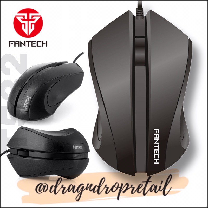 FANTECH T532 USB Premium Office Optical Wired Mouse - Black | Shopee Philippines