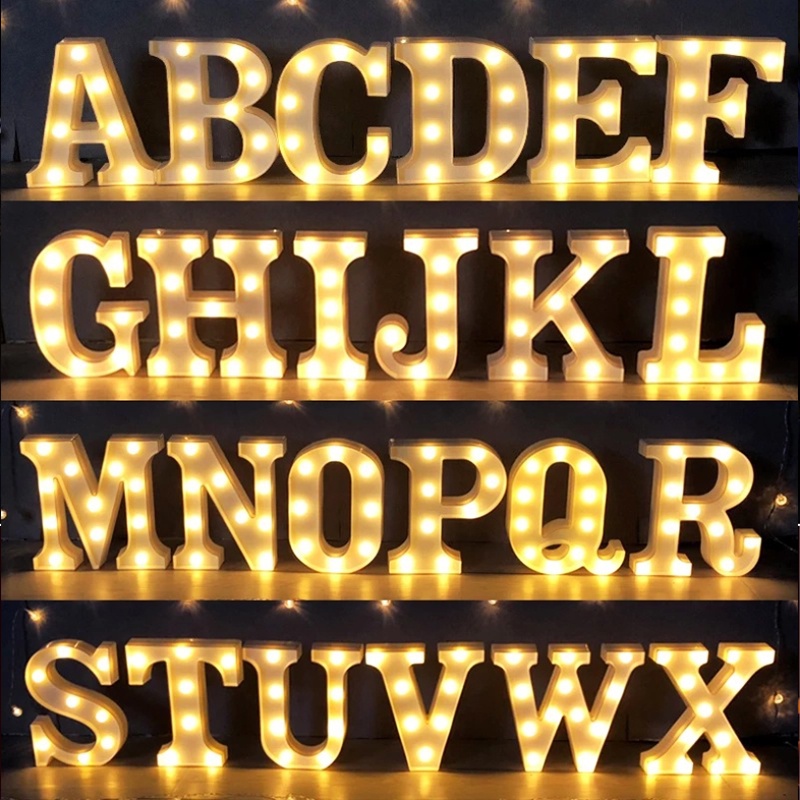 26 Letters Led Strip Lights DIY Battery Operated Alphabet for Wedding ...