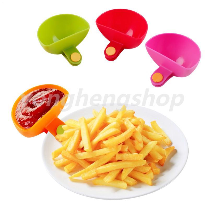 4pcs/set Cute Dip Clips Plate Dishes Spice Clip Tomato Sauce Salt ...