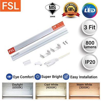 FSL T5 Led Tube with Fitting Complete Set (Sirim Approved) | Shopee ...