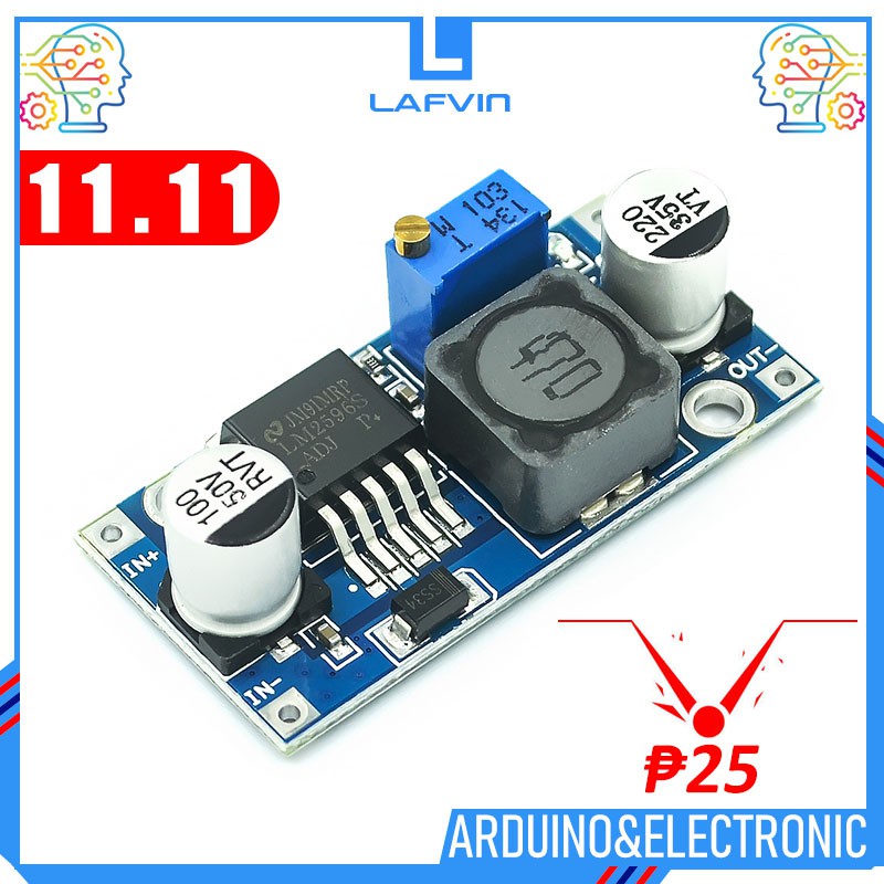 LAFVIN Lm2596s Dc-Dc Step-Down Power Supply Module 3a/5a Adjustable Buck Lm2596 Voltage ...