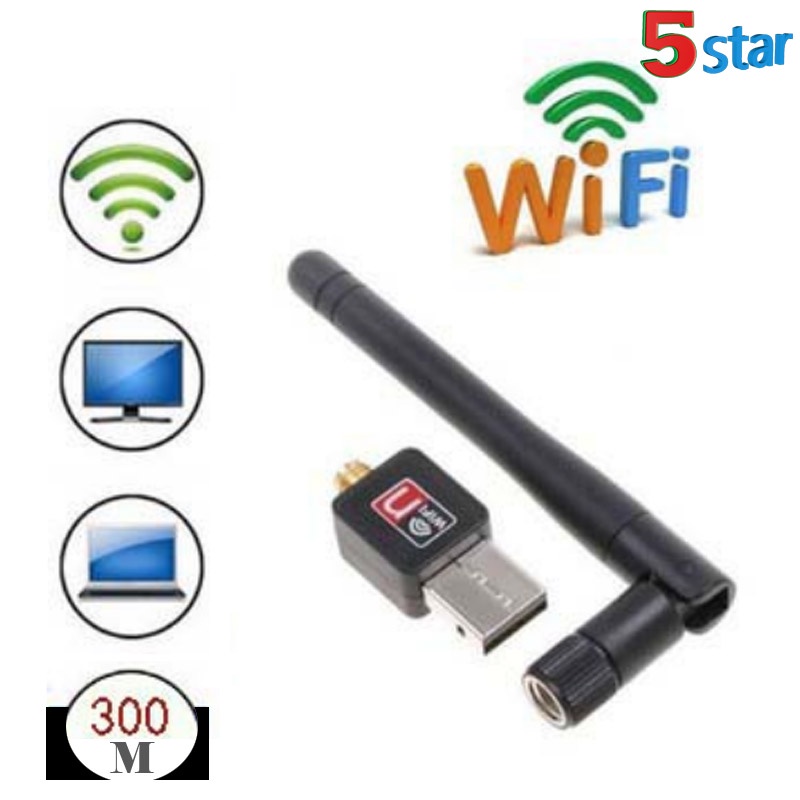 Mini 300M USB WiFi Wireless LAN 802.11 N/G/B Computer Adapter | Shopee Philippines