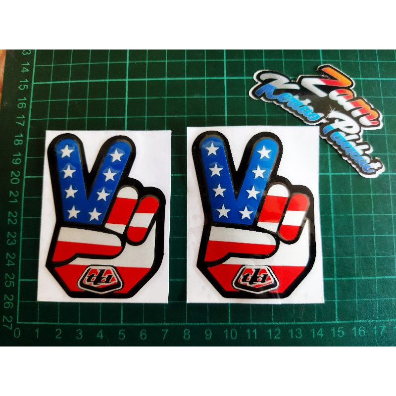 STICKERS TLD PEACE TROY LEE DESIGNS PEACE SIGN PANTUL CAHAYA | Shopee ...