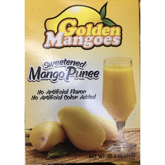 Golden mangoes mango puree sweetened 1kg Cebu’s best | Shopee Philippines