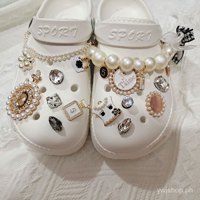 ready stockLuxuriant Gems Crocs Jibbitz Set Pearl Rhinestone Clog ...