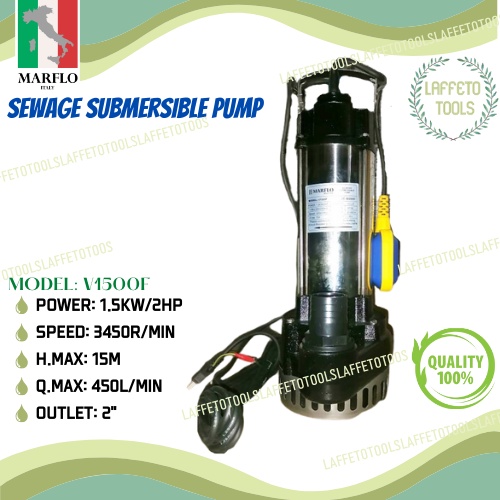 MARFLO SEWAGE SUBMERSIBLE PUMP 2HP V1500F High Quality | Shopee Philippines