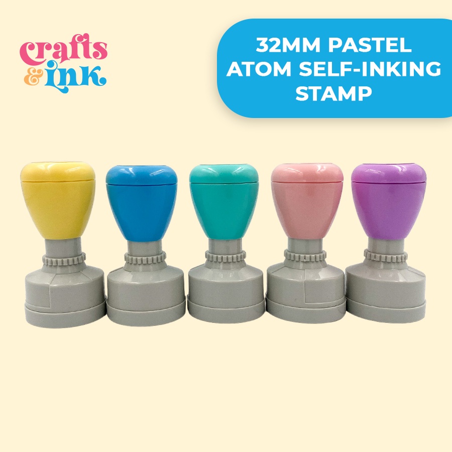 Customized Pastel Atom 32mm Self-Inking Stamp | Shopee Philippines