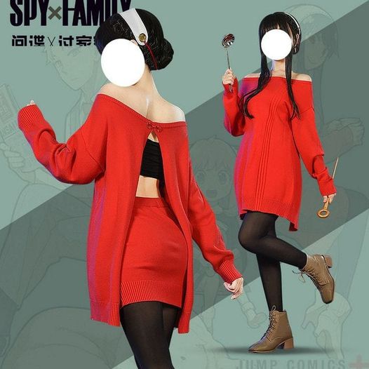 In Stock SPY×FAMILY Yor Forger Cosplay Costume Sweater Outfits ...