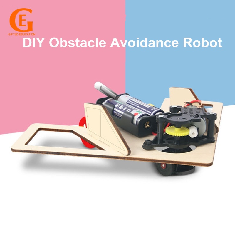 GIFTED EDUCATION Obstacle Avoidance Car Plane Robot DIY Handmade ...