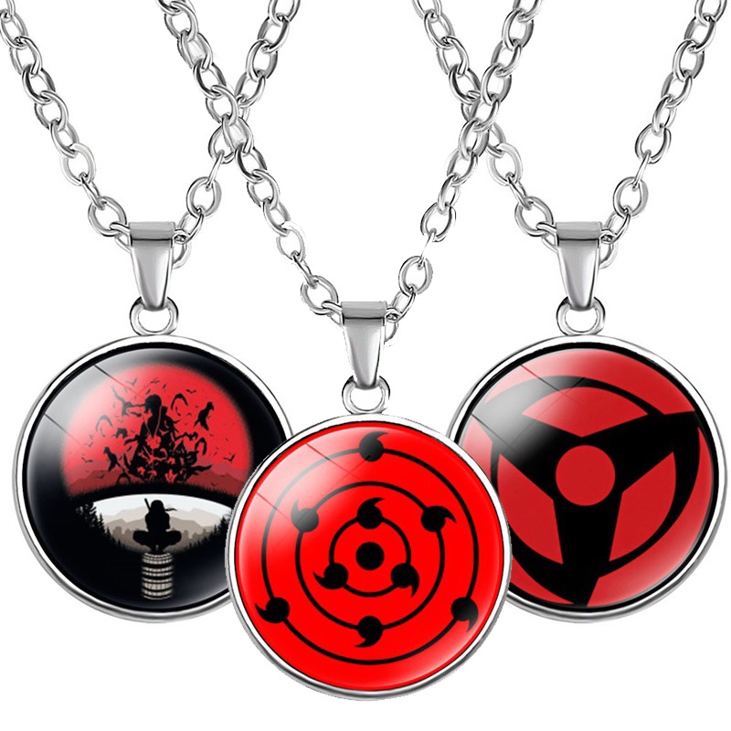 Fashion Anime Naruto Sharingan Eye Pendant Necklace Chain Uchiha ...