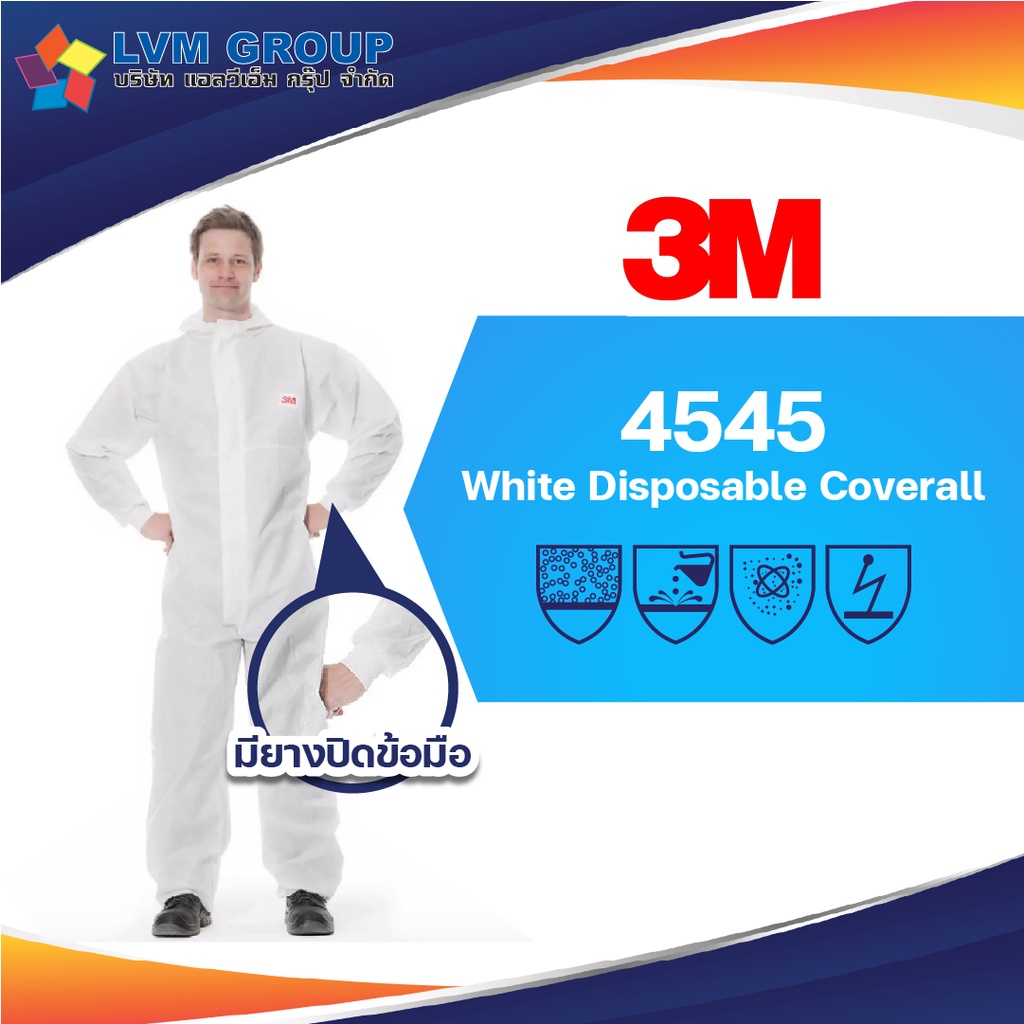 PPE Suit Chemical Protection Anti-Germ 3M Tm 4545!! | Shopee Philippines