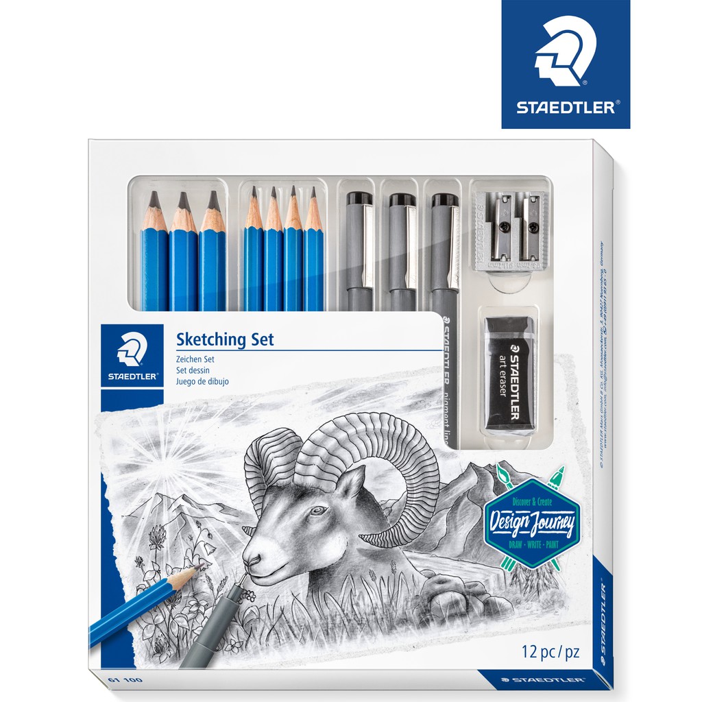 Staedtler Mars Lumograph Sketching Set | Shopee Philippines
