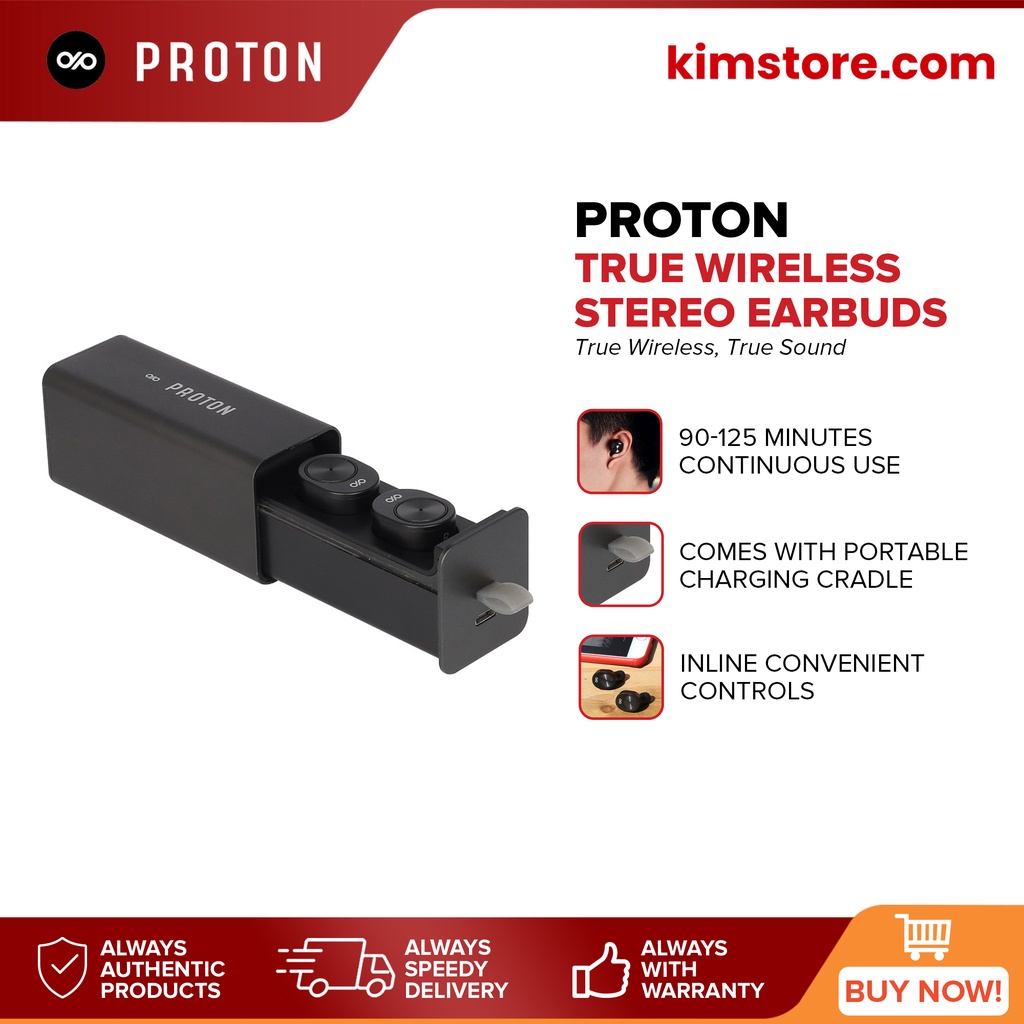 Proton True Wireless Stereo Earbuds Handsfree Bluetooth Earphones ...