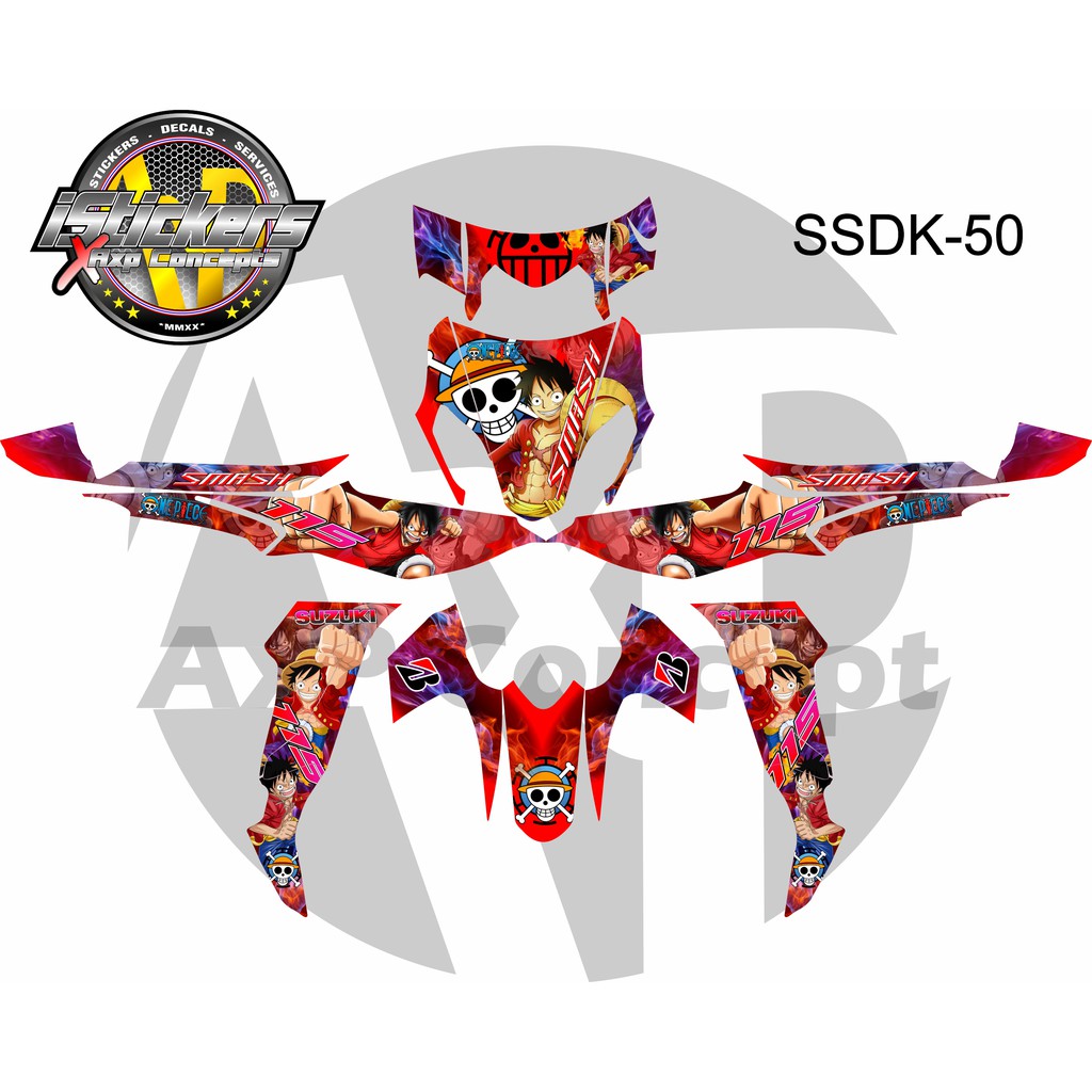 Suzuki Smash 115 One Piece Full Decals SSDK-50 (Laminated) | Shopee ...